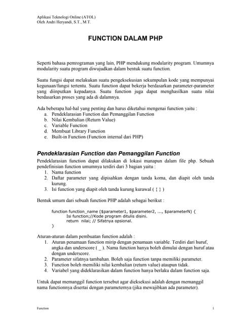 Function Pada Php Pdf