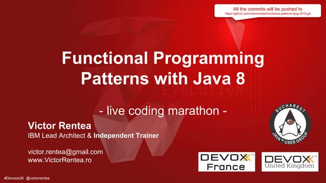 Functional Patterns With Java8 Bucharest Java User Group Pptx