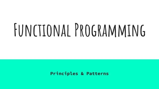 Functional Programming Principles Patterns Pdf Web Development