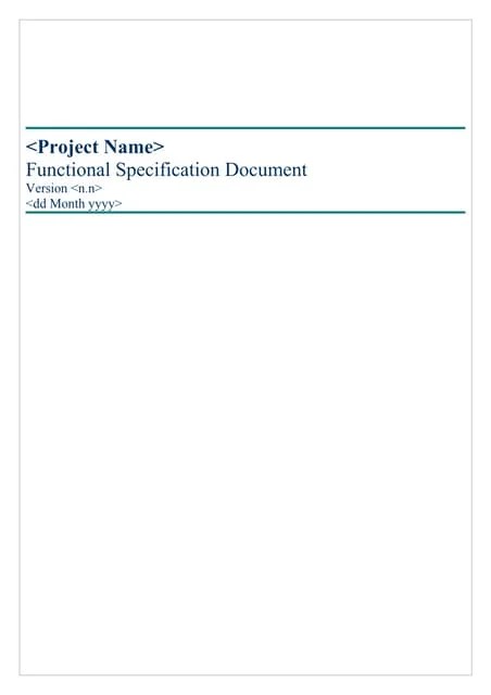 Functional Requirements Document Rtf