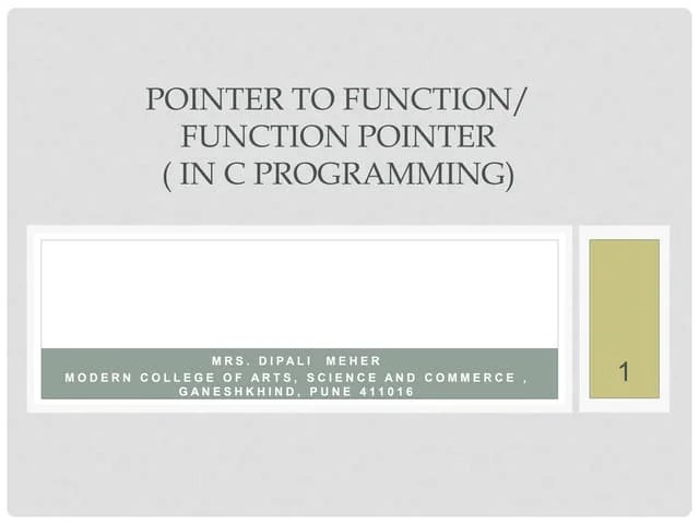 Function Pointer Pptx