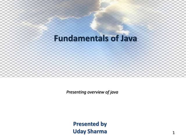 Fundamentals Of Java Version 2 Pptx