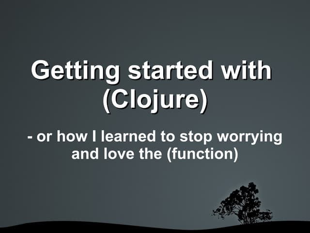Getting Started With Clojure Odp