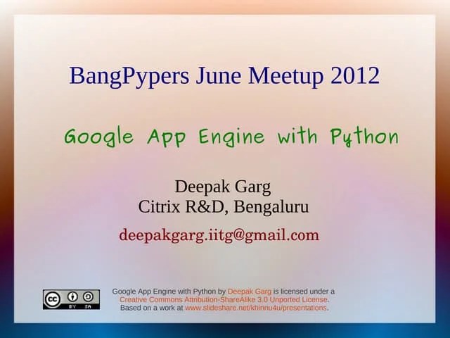 Google App Engine With Python Pdf