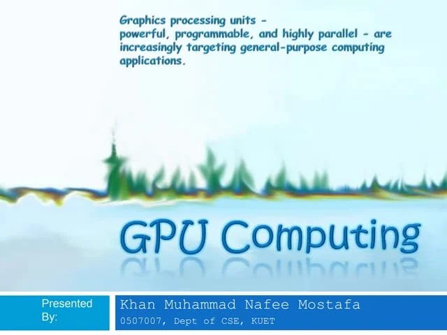 Gpu Computing Pptx