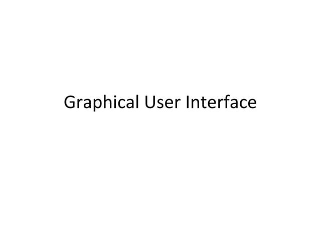 Gui Programming In Java Ppt