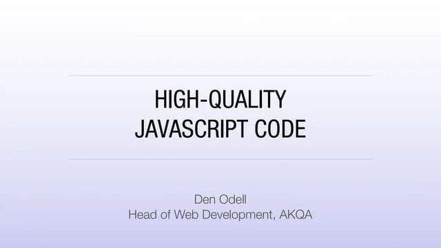 High Quality Javascript Code Ppt
