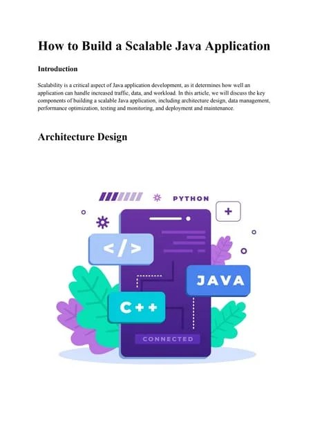 How To Build A Scalable Java Application Pdf