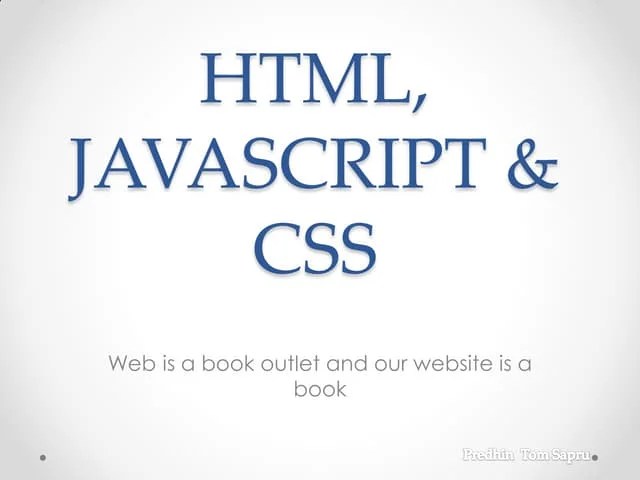 Html Javascript Css Pdf