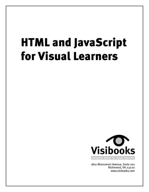 Html Javascript For Visual Learners Tutorial 174 Pages Pdf
