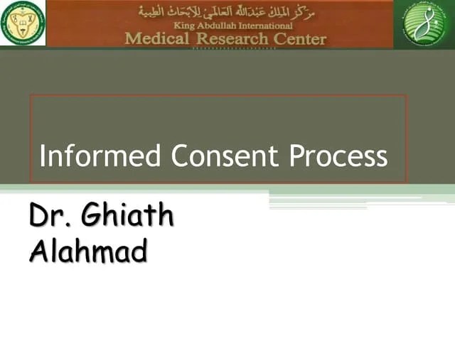 Informed Consent Process And Procedure Pptx
