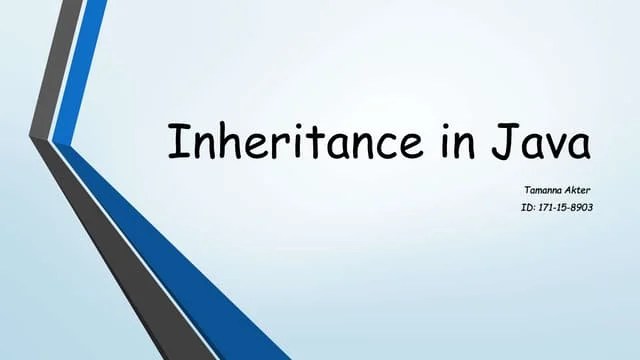 Inheritance In Java Ppt Pptx