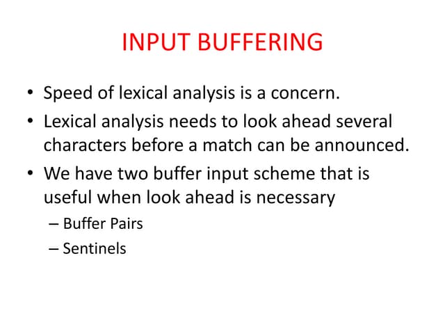 Input Buffering Pptx