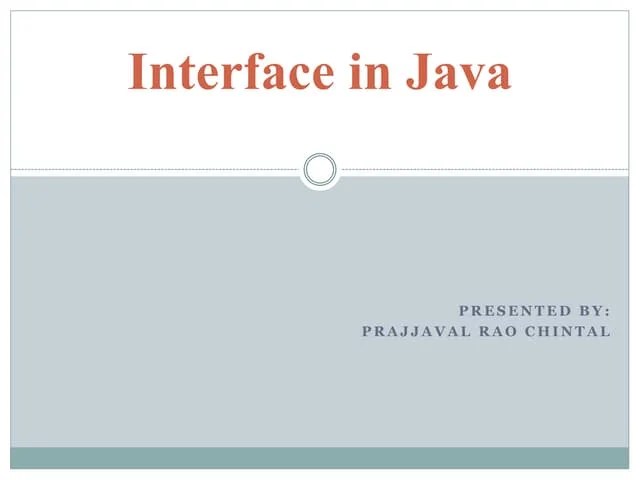Interface In Java Multiple Inheritance In Java Interface