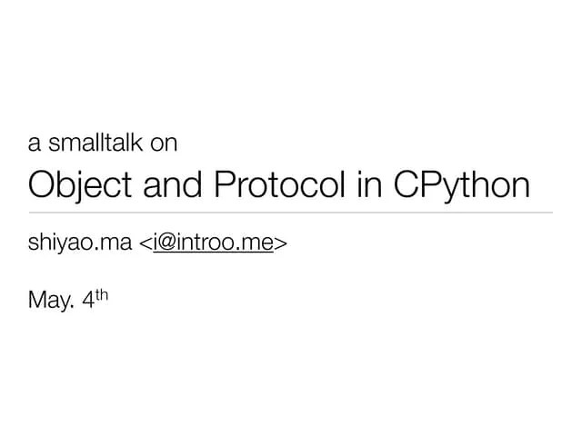 Intro Python Object Protocol Pdf