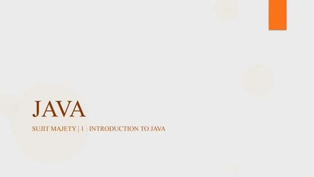 Java Oop Introduction Pptx
