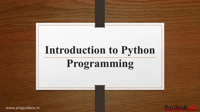 Introduction To Python Programming Why Python Applications Of Python