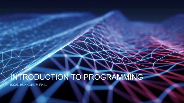 Year 7 Lesson 1 Introduction To Programming Ppt