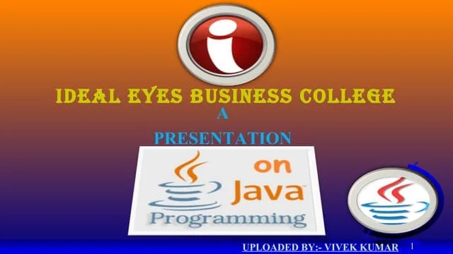 Fundamentals Of Java Version 2 Pptx