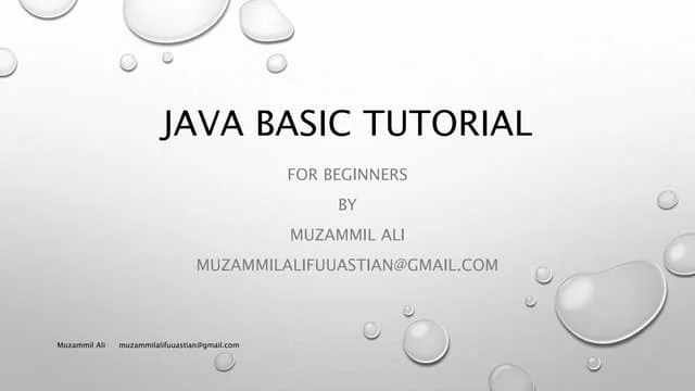 Java Basic Tutorial For Beginners Pptx
