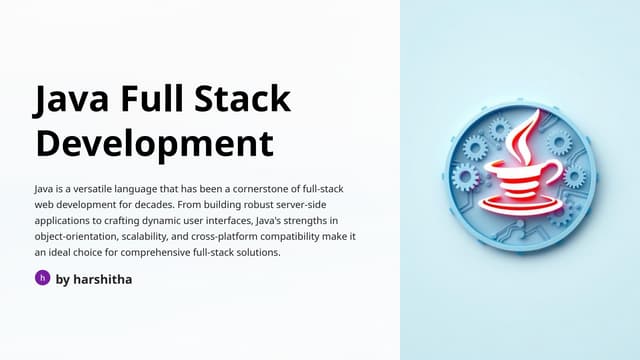 Mastering Full Stack Java Development From Frontend To Backend Ppt