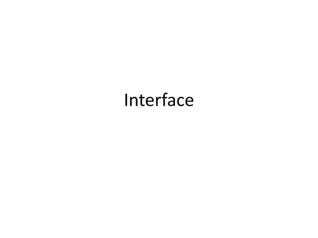 Java Interface Pptx