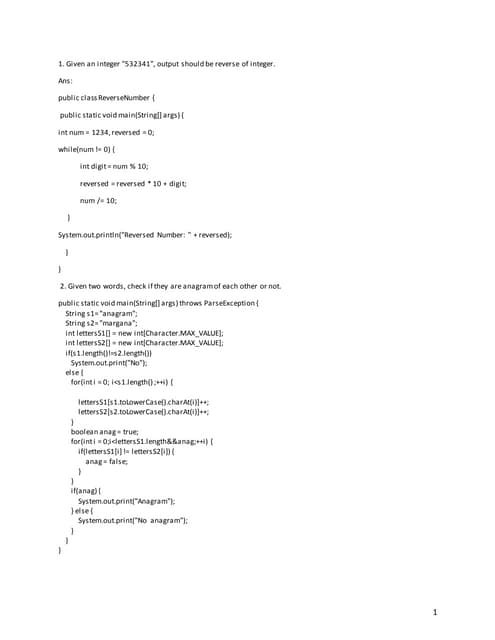 Qa Auotmation Java Programs Theory Docx
