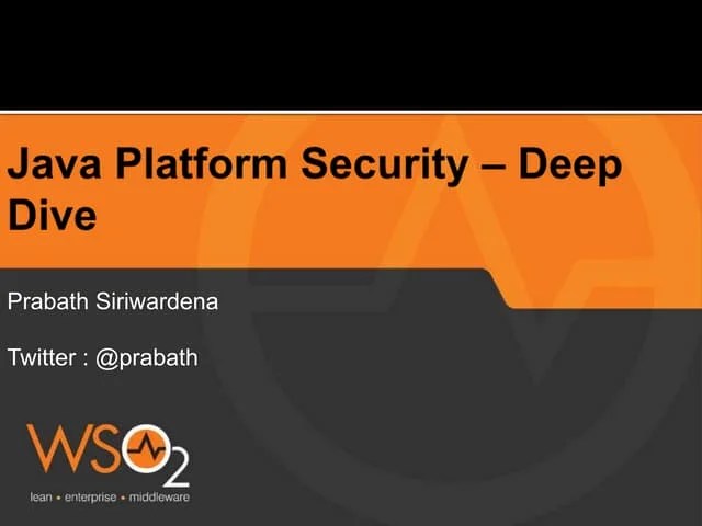 Deep Dive Into Java Security Architecture Pptx