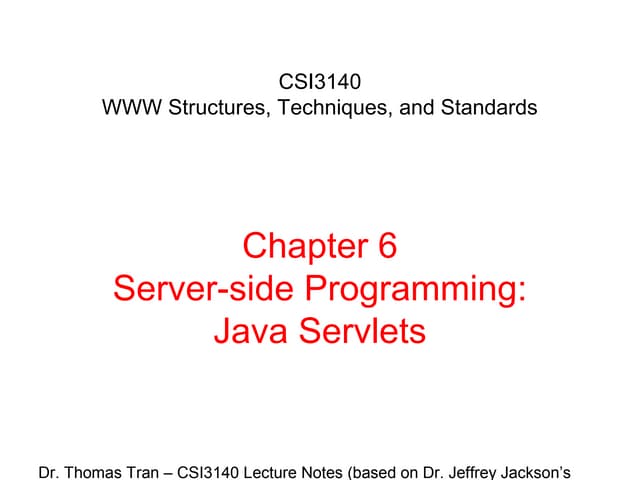 Java Servlet Ppt