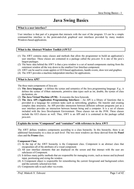 Java Swing 1 Pdf