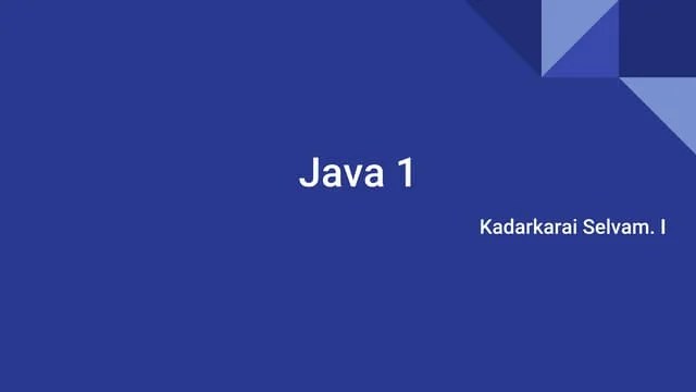 Java 1 Pptx