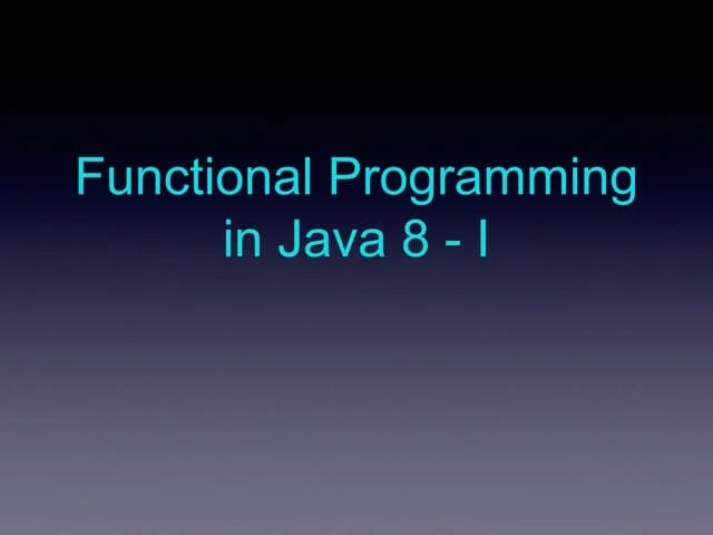 Java 8 Functional Programming I Pptx