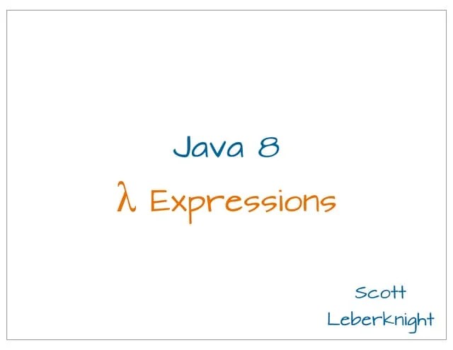 Java 8 Lambda Expressions Pdf