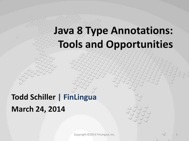 Type Annotations In Java 8 Pptx