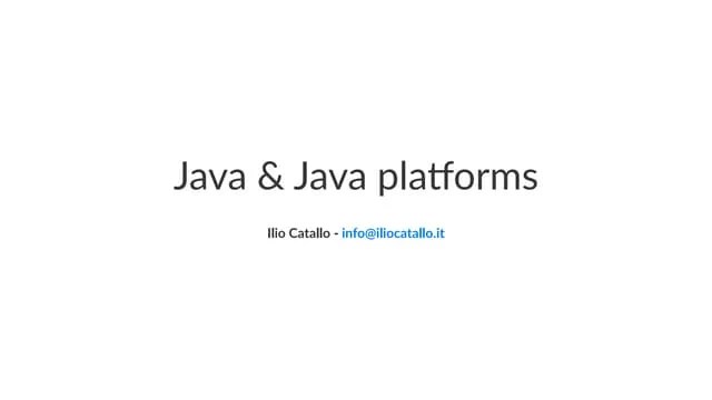Java And Java Platforms Pdf