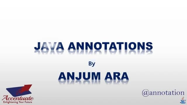 Java Annotations Ppsx