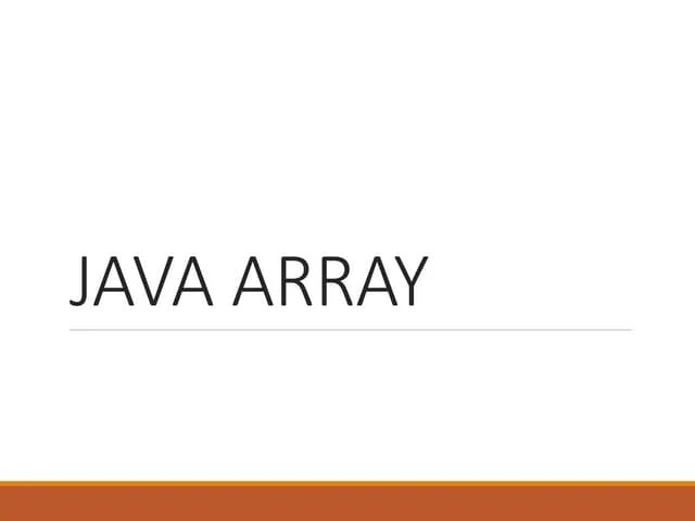 Materi 06 Java Array Pptx