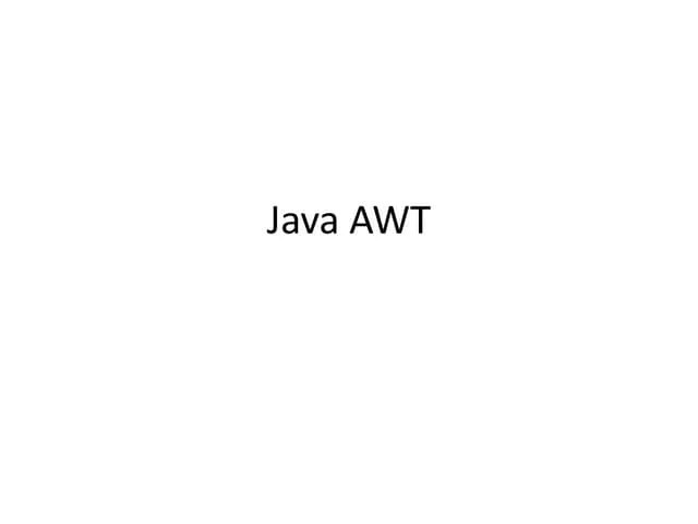 Java Awt Tutorial Javatpoint Pdf