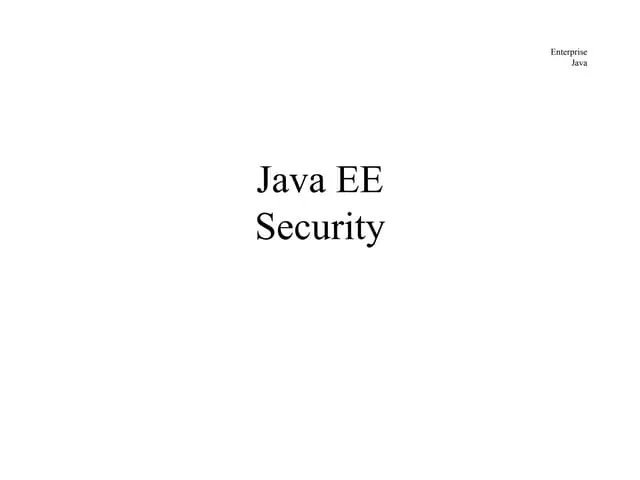 Javaee Security Ppt