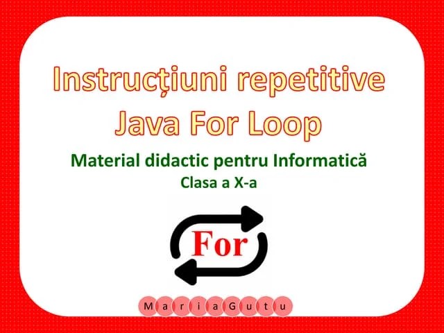 Java For Loop Ppsx