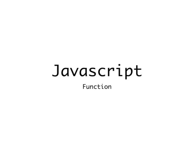Javascript Function Pdf