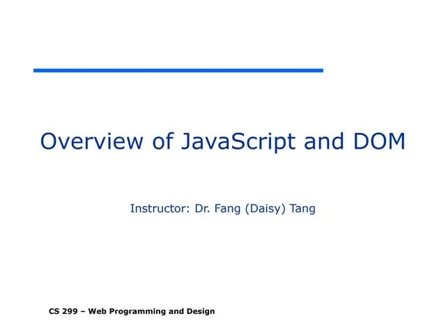 Introduction To Javascript 1 Ppt