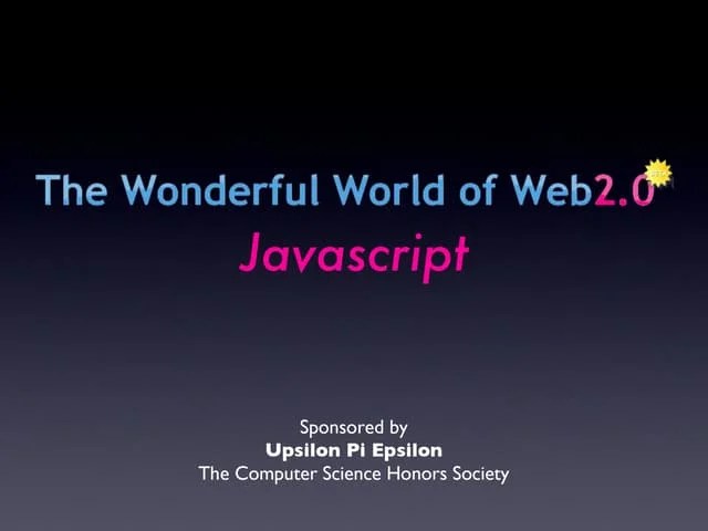 Javascript Workshop Ppt