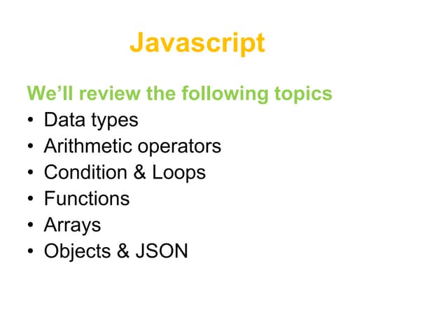Javascript 101 Pptx