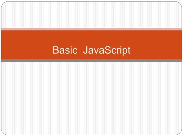 Java Script Basic Pptx