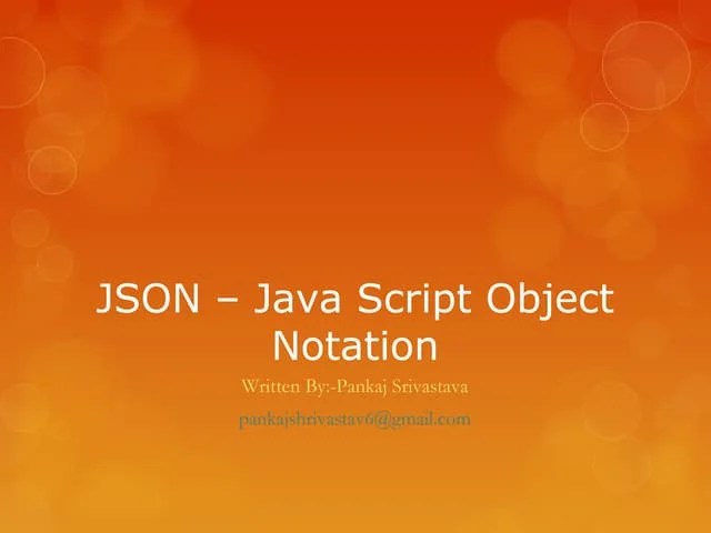 Basics Of Json Javascript Object Notation With Examples Pdf
