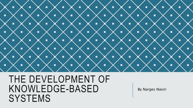 Knowledge Based Systems Pptx