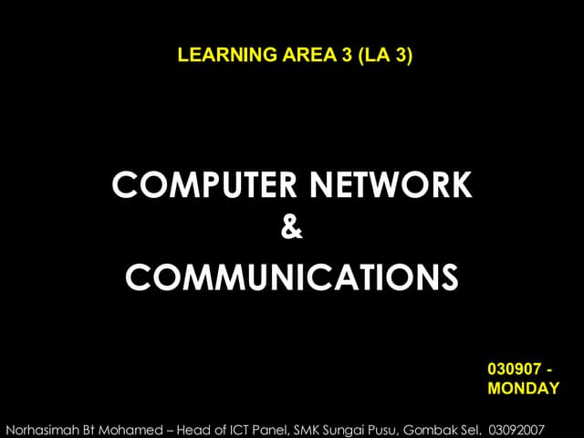 Presentation On Computer Networking And Topology Pptx