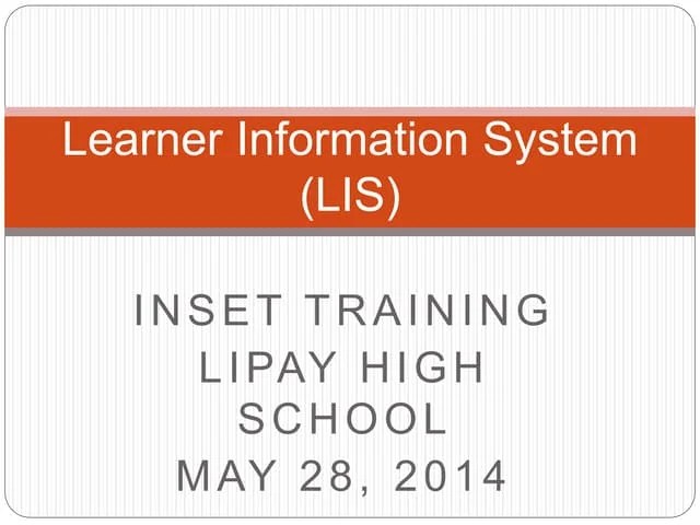Lis Lis Pptx Education