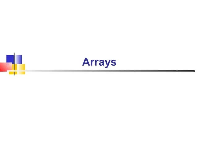 Presentation On Array Pptx